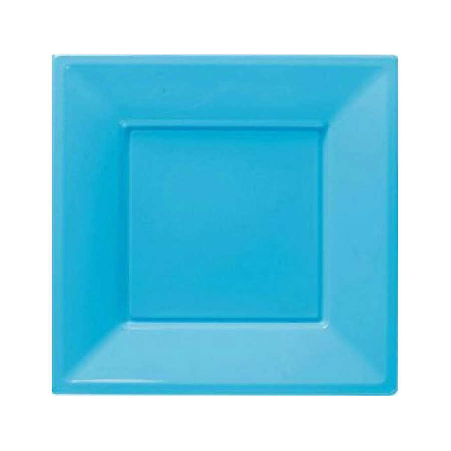 Turquoise Square Paper Plates - Kikajoy Party Store